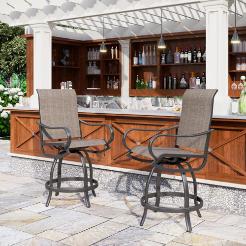 Outdoor Counter Height Patio Bar Stools You'll Love | Wayfair