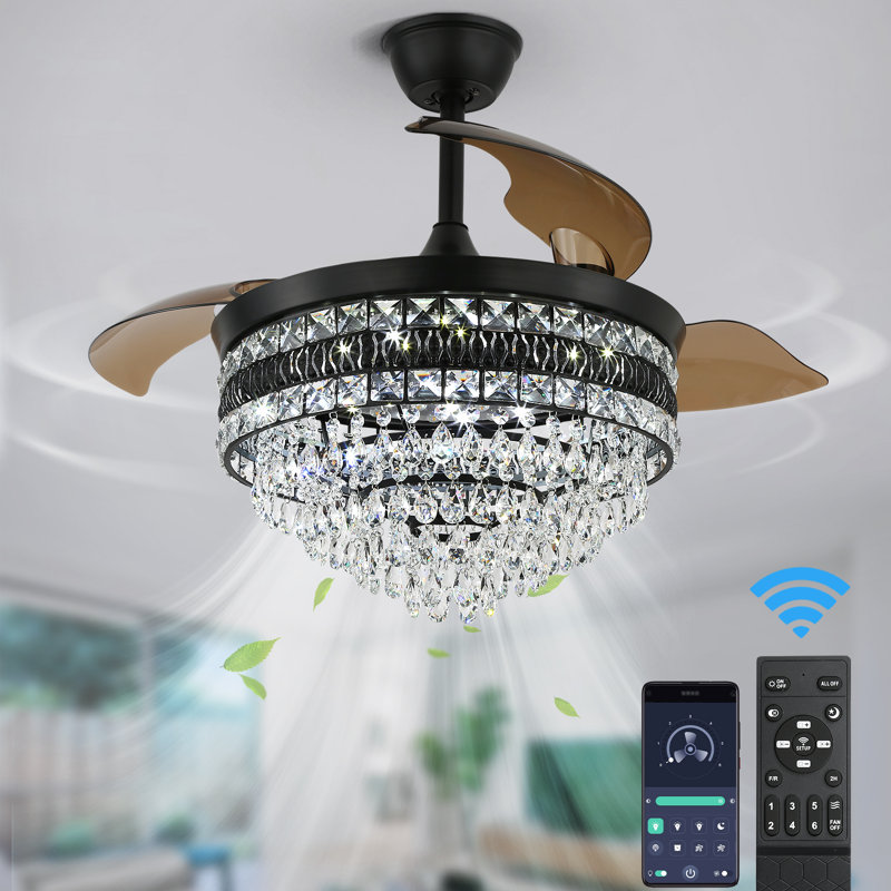 House of Hampton® Gulkis 42.12'' Ceiling Fan with LED Lights | Wayfair
