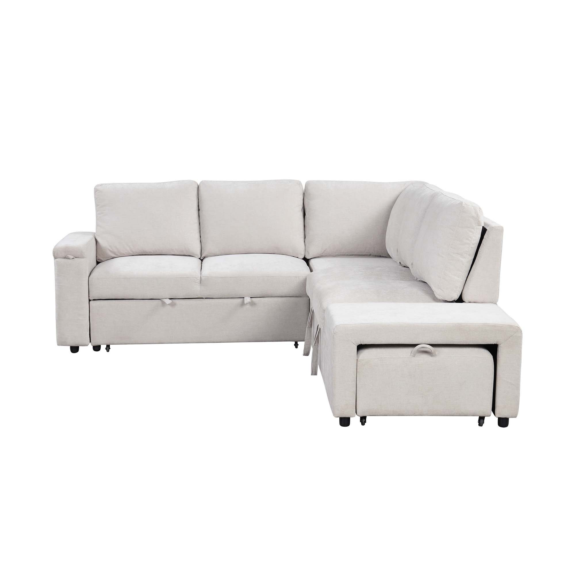 Latitude Run® L-Shaped Modular Sofa With Storage Space, USB Ports, And ...