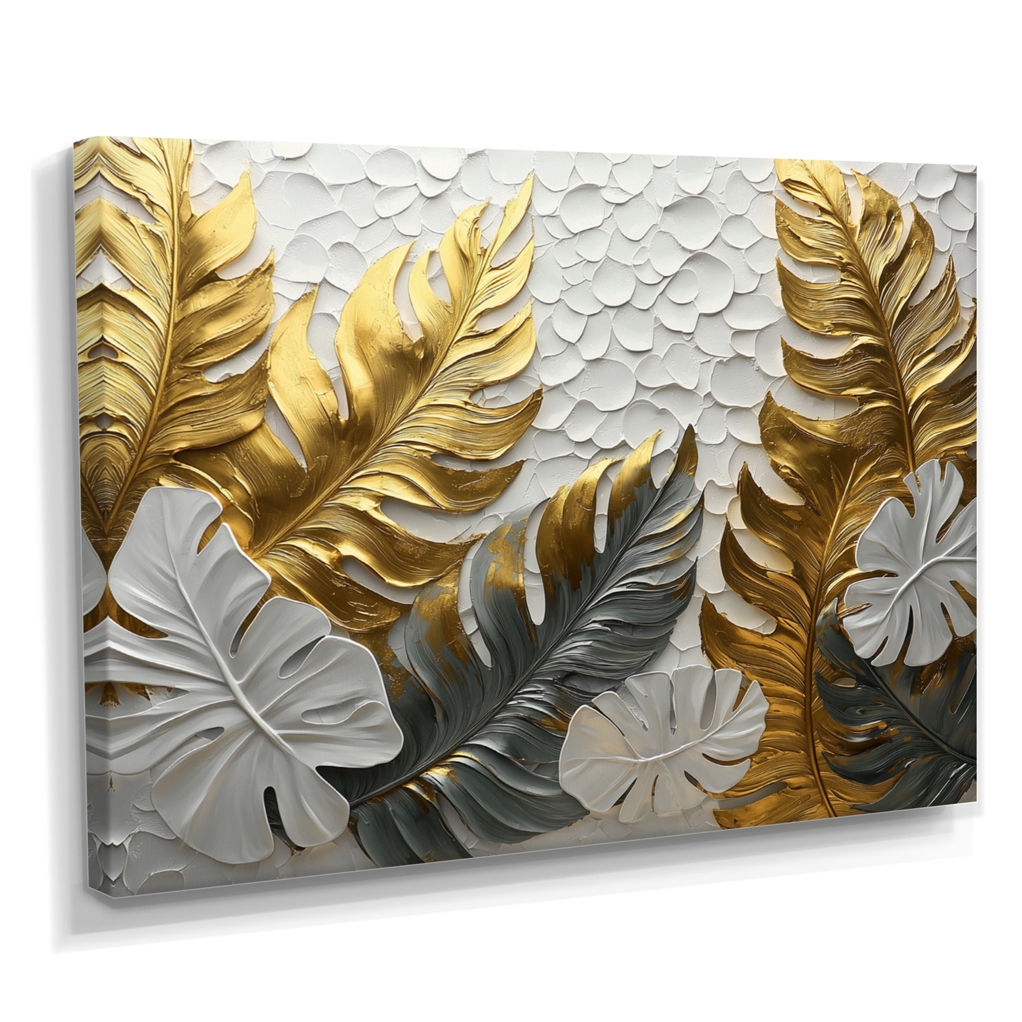 Bay Isle Home™ Clorene Golden Plams Midnight Collage II - Palms & Palm ...