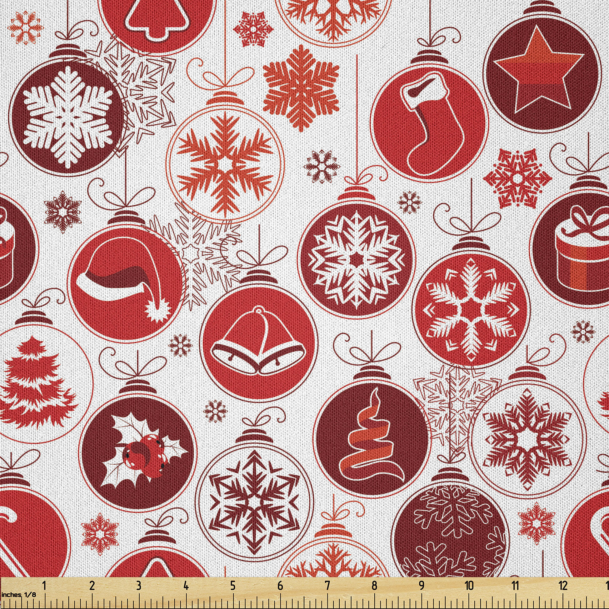 The Seasonal Aisle Alischa Vintage Christmas Scene Fabric | Wayfair.co.uk