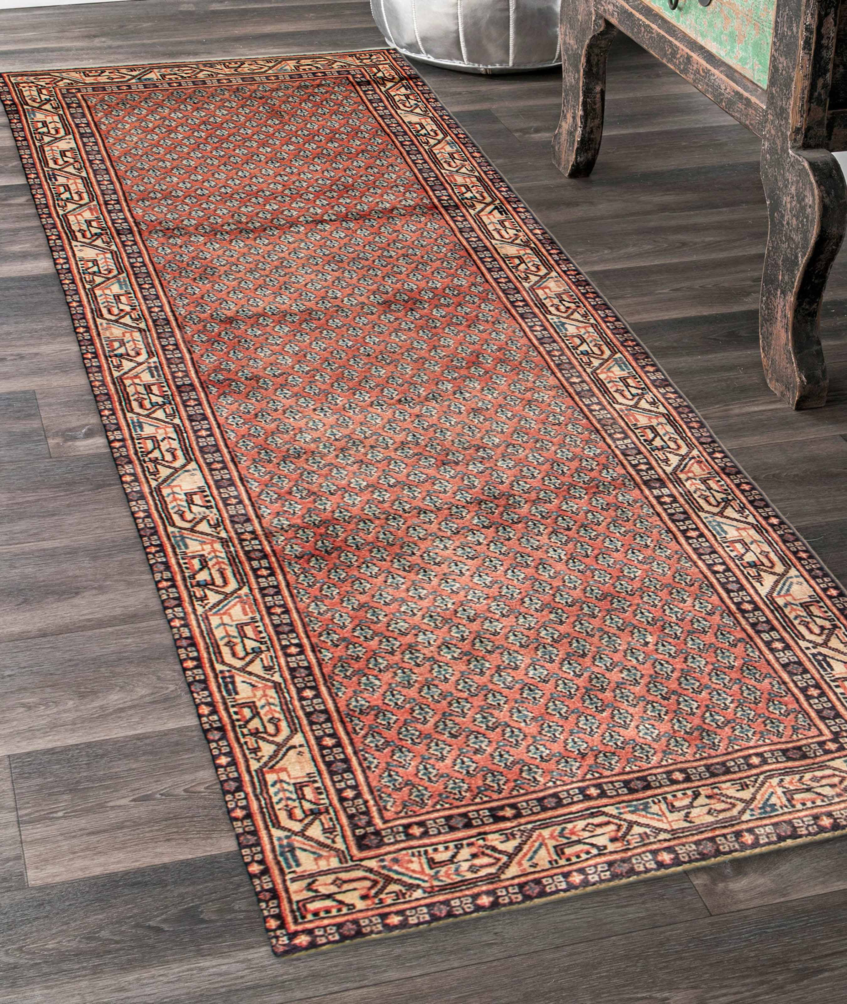 Bloomsbury Market Hand Knotted Andelz Copper Wool Rug 3'0" x 9'8" | Wayfair