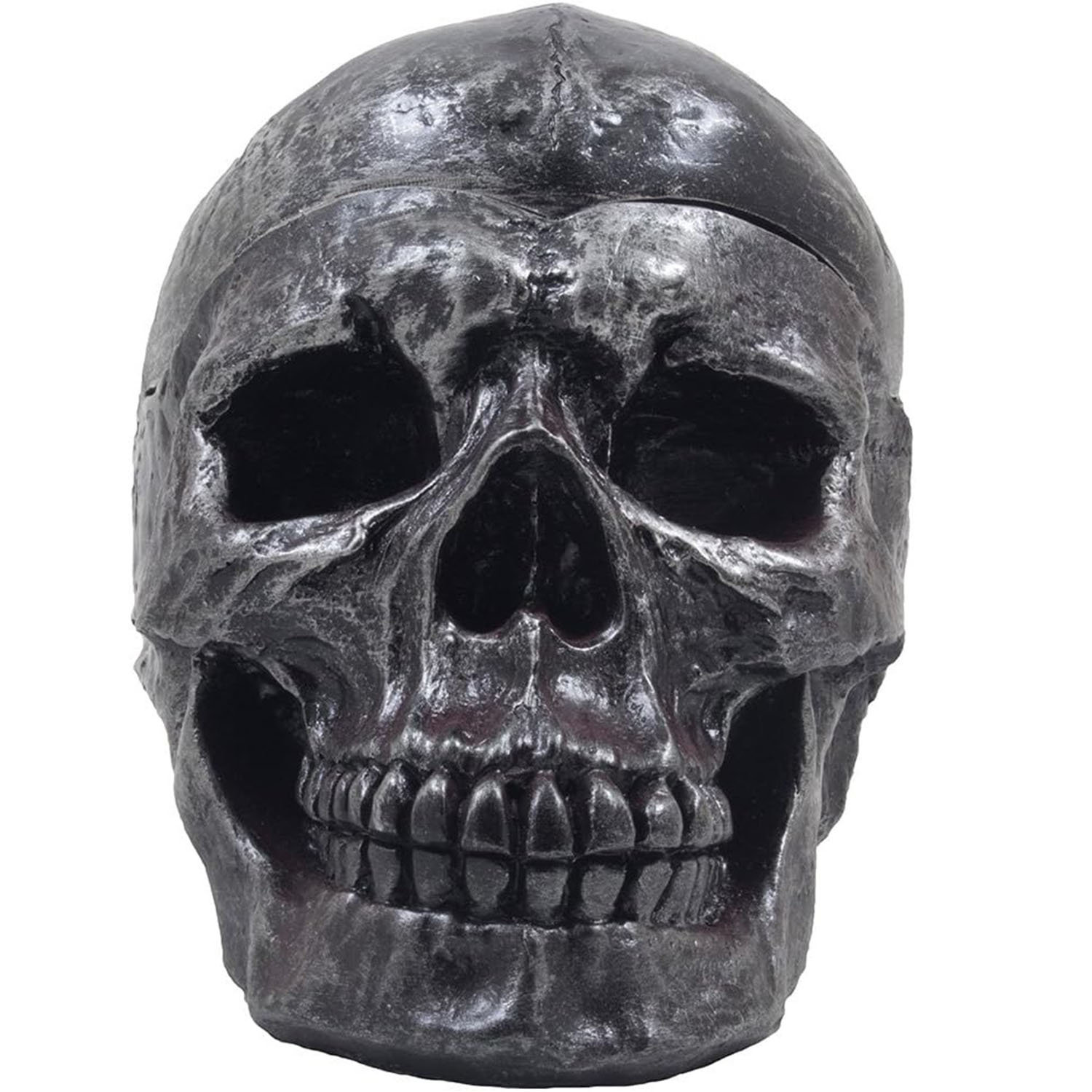 WIZIAT Spooky Human Skull Ashtray With Cover For Scary Halloween ...