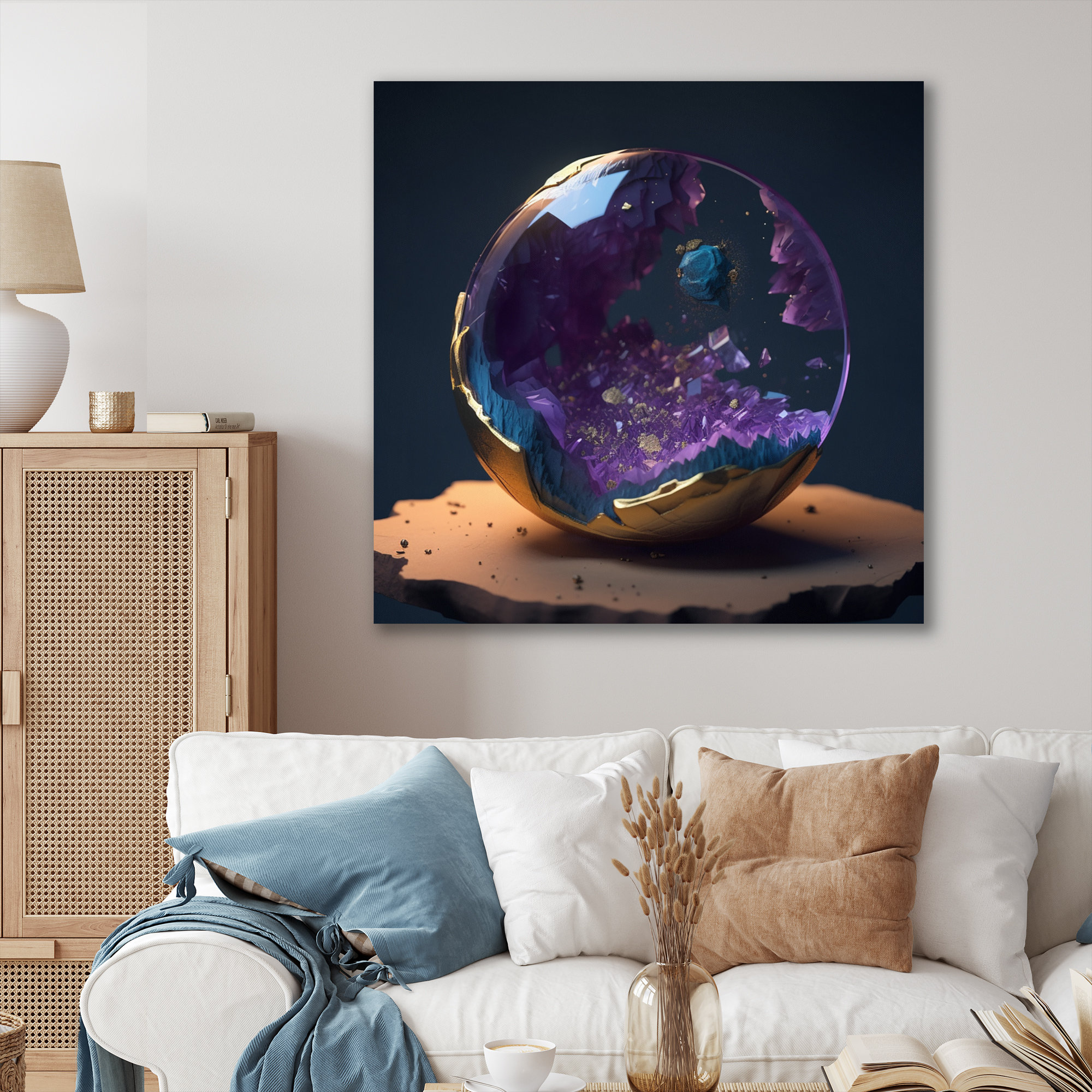 Red Barrel Studio® Exploring the Depths of Purple Gold Geode III ...