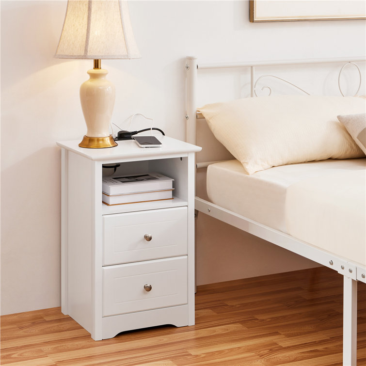 Yaheetech 40cm W Manufactured Wood Bedside Table & Reviews | Wayfair.co.uk