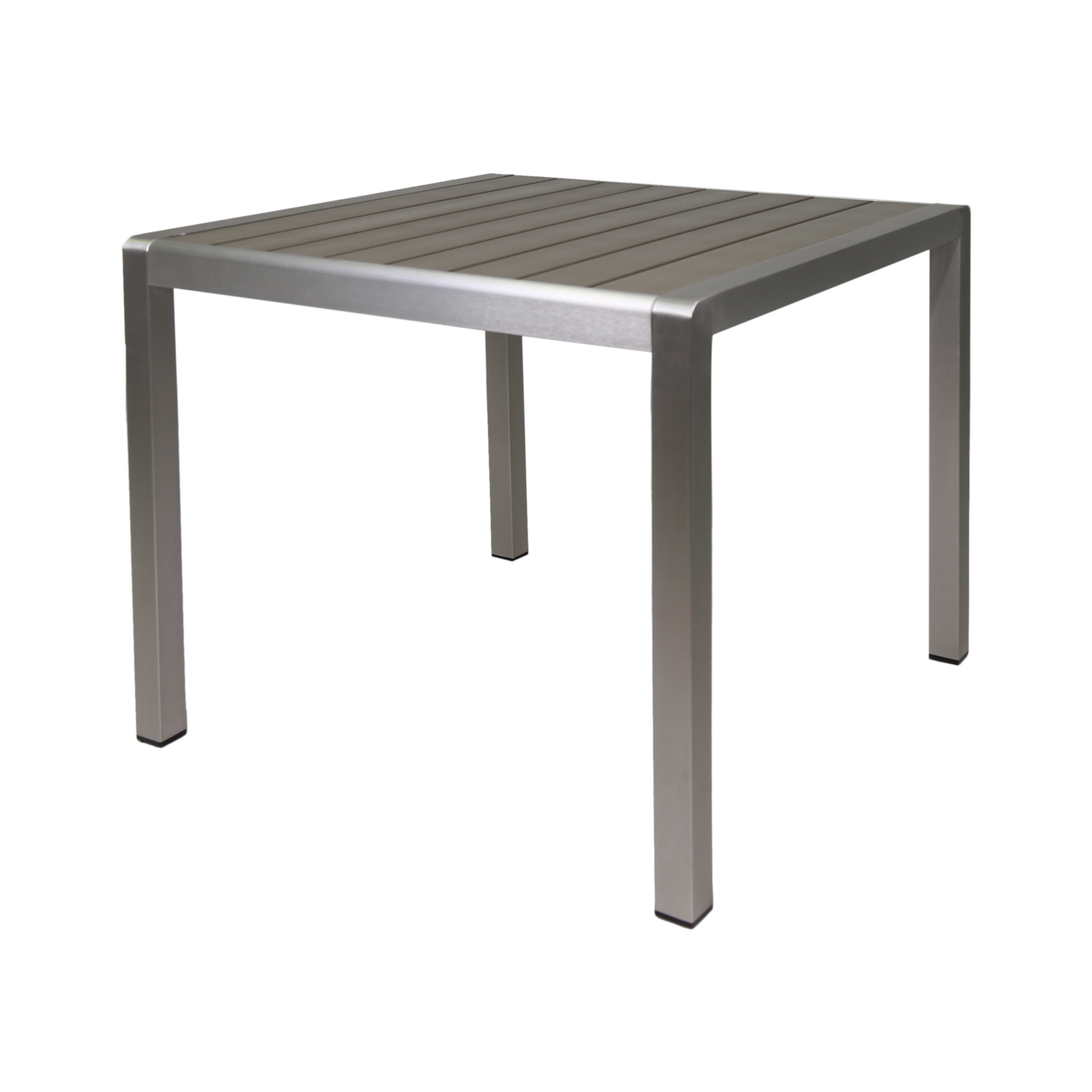 Latitude Run® Outdoor Dining Anodized Aluminum-Faux Wood Table Top ...