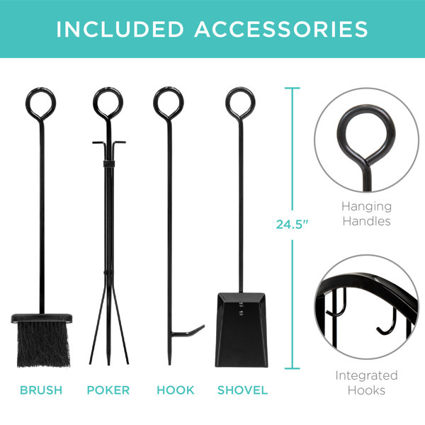 Winston Porter Abhik 17'' W Metal Log Rack & Reviews | Wayfair