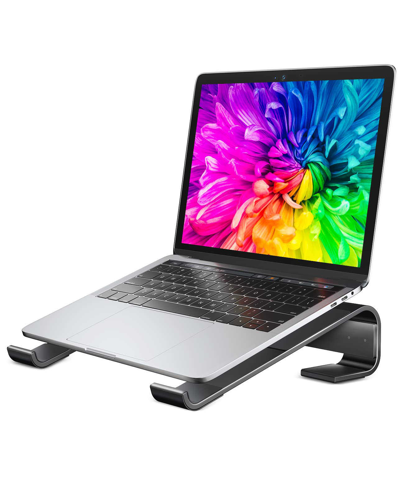 Latitude Run® Ergonomic Detachable Laptop Aluminum Stand, Black | Wayfair
