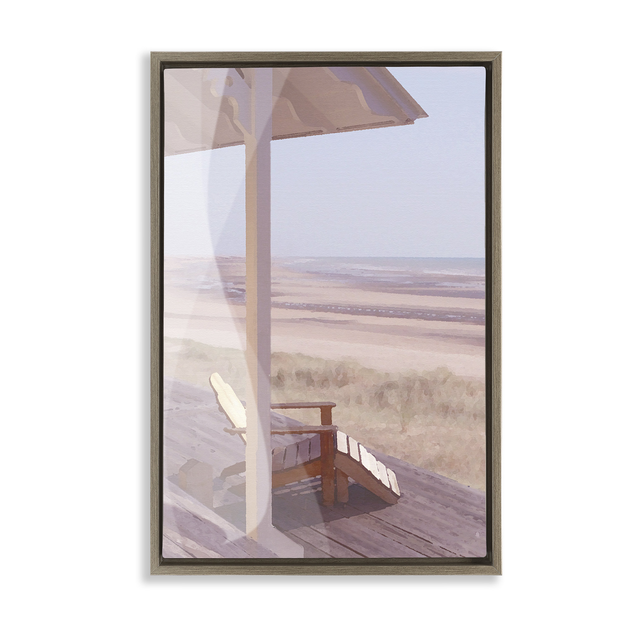 Highland Dunes Hamptons Beach House Framed Floater Canvas by Noah Bay ...
