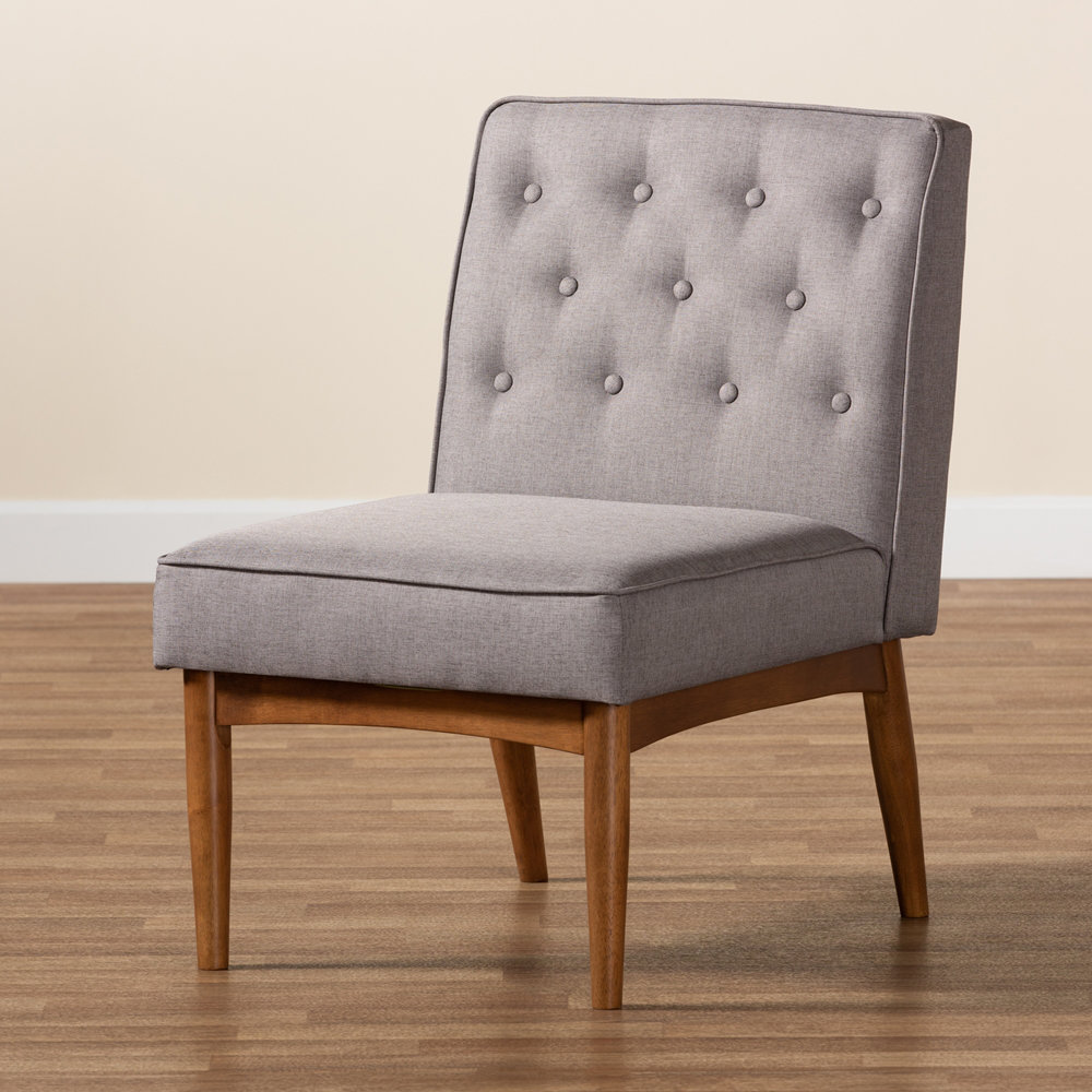 Wade Logan® Cherianne Tufted Upholstered Side chair in Gray | Wayfair