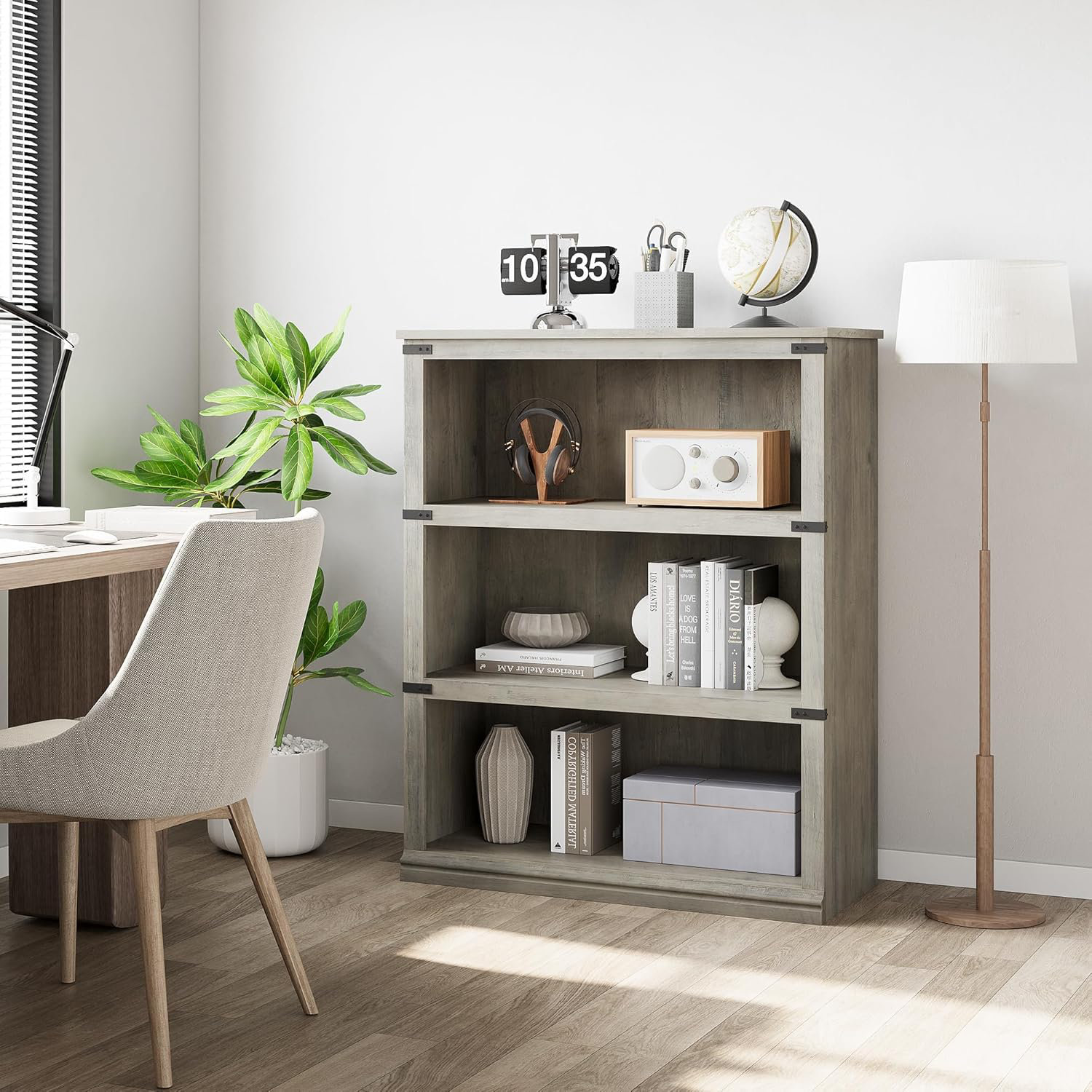 Gracie Oaks Bookshelves and Bookcases Floor Standing 5 Tiers Display ...