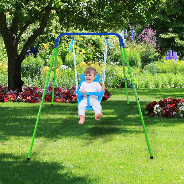 Norbi Metal Blue-Green Bucket Swing Swing Seat - Wayfair Canada