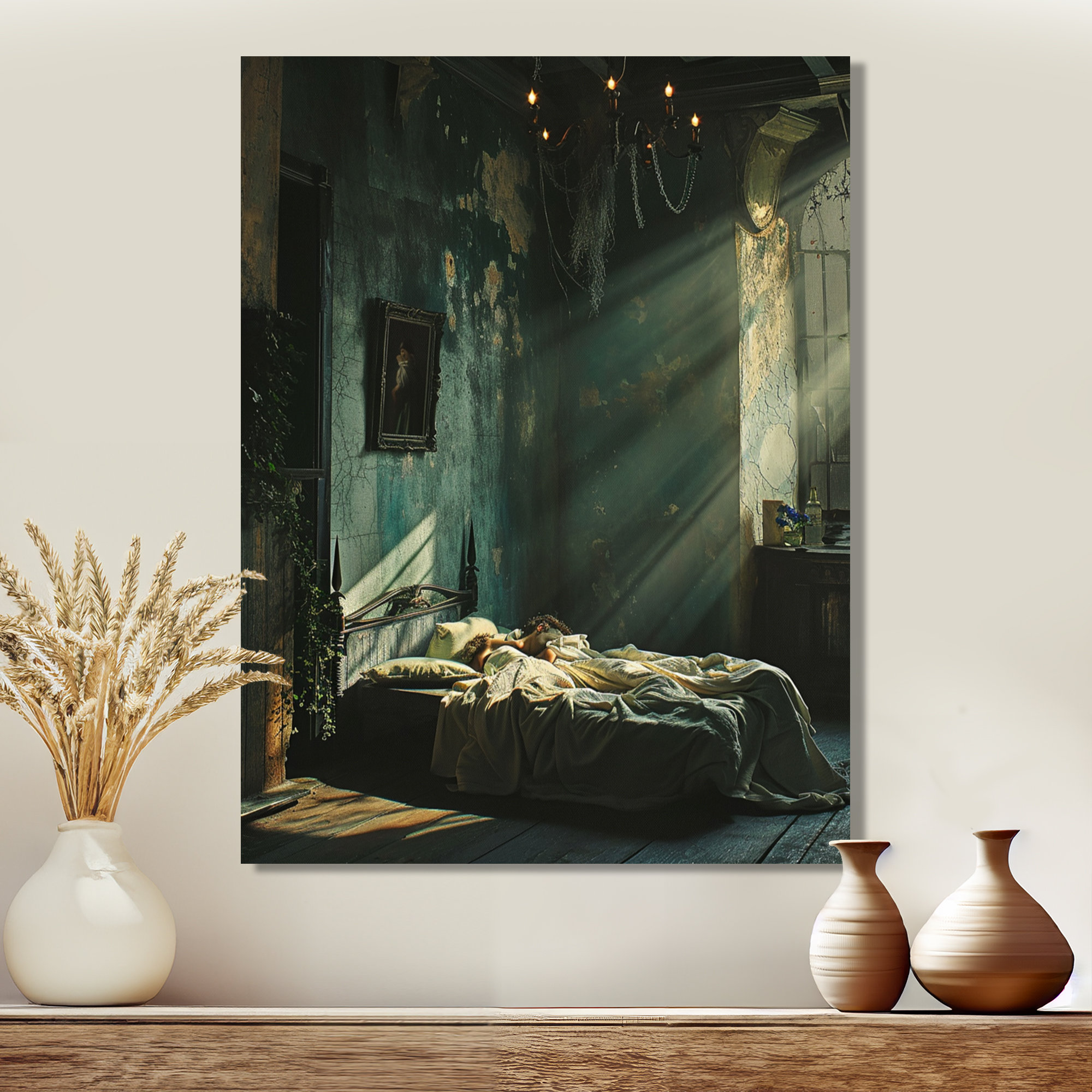 Winston Porter Sunshine In Teal Rustic Boho Interior - Sunrise & Sunset ...