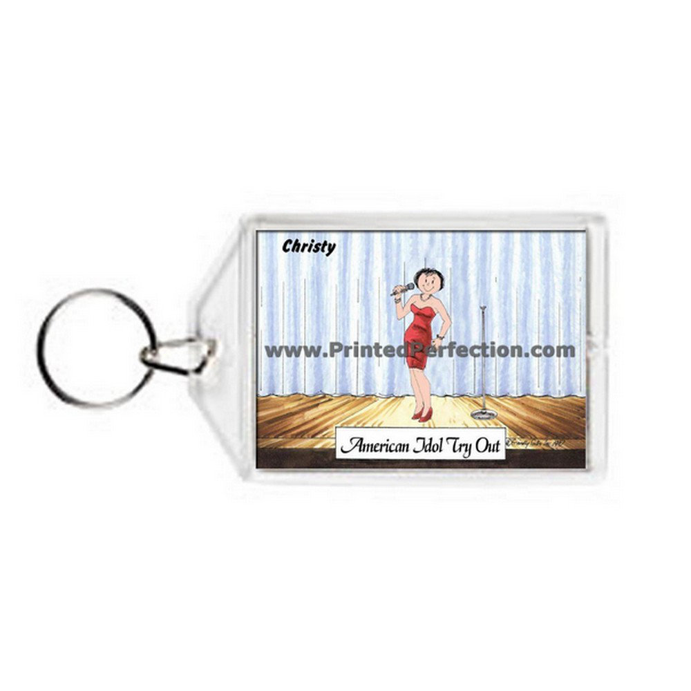 Printed Perfection Personalized Singer - Female Acrylic Key Chain | Wayfair