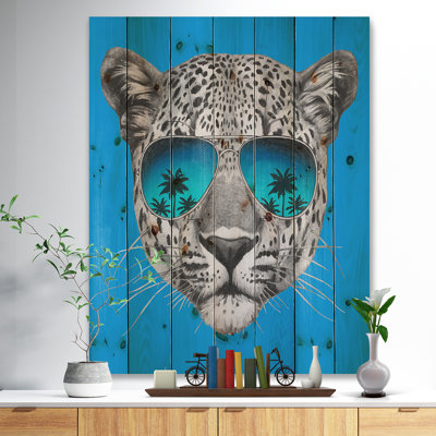 blue leopard art