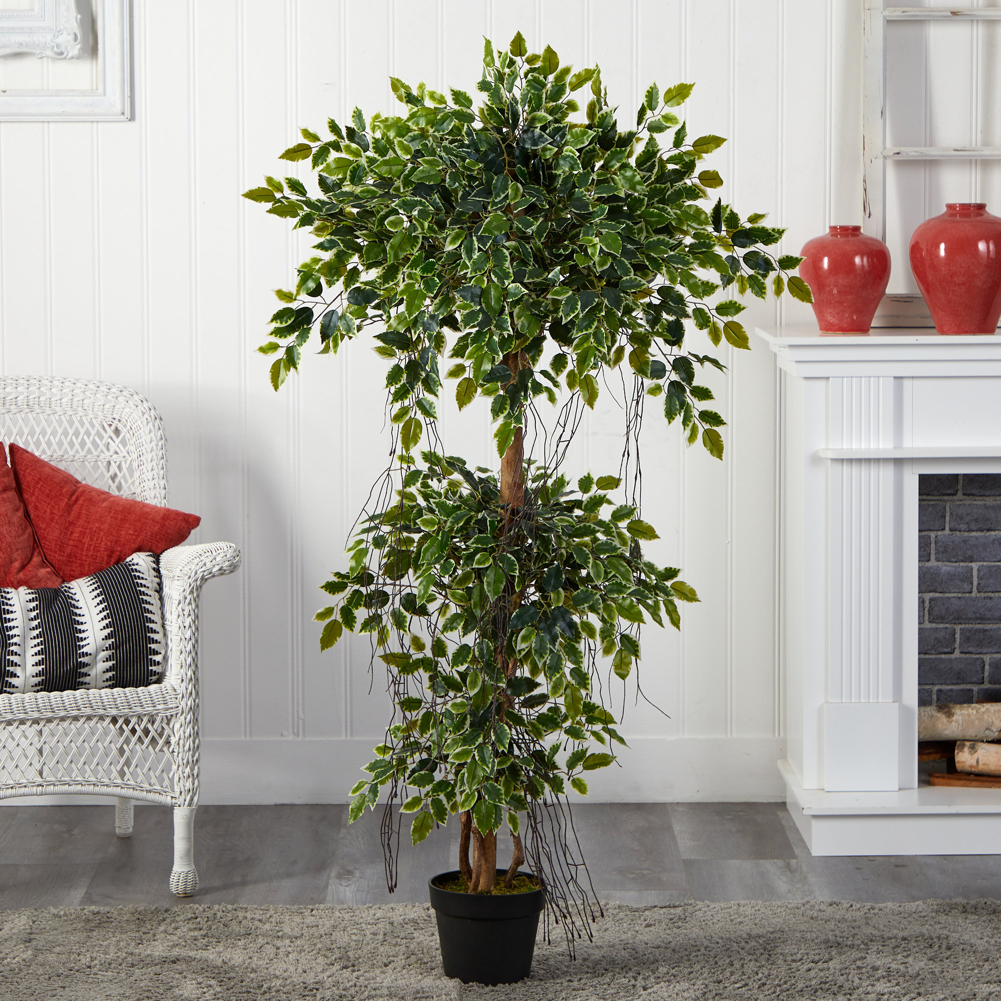 Latitude Run® 60'' Faux Ficus Tree in Pot | Wayfair