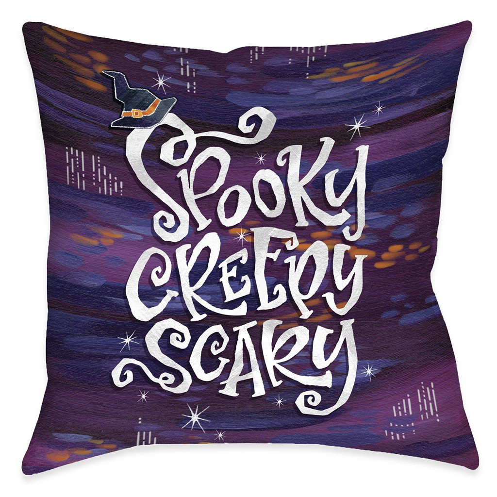 Laural Home Spooky Creepy Scary Square Pillow Cover & Insert | Wayfair
