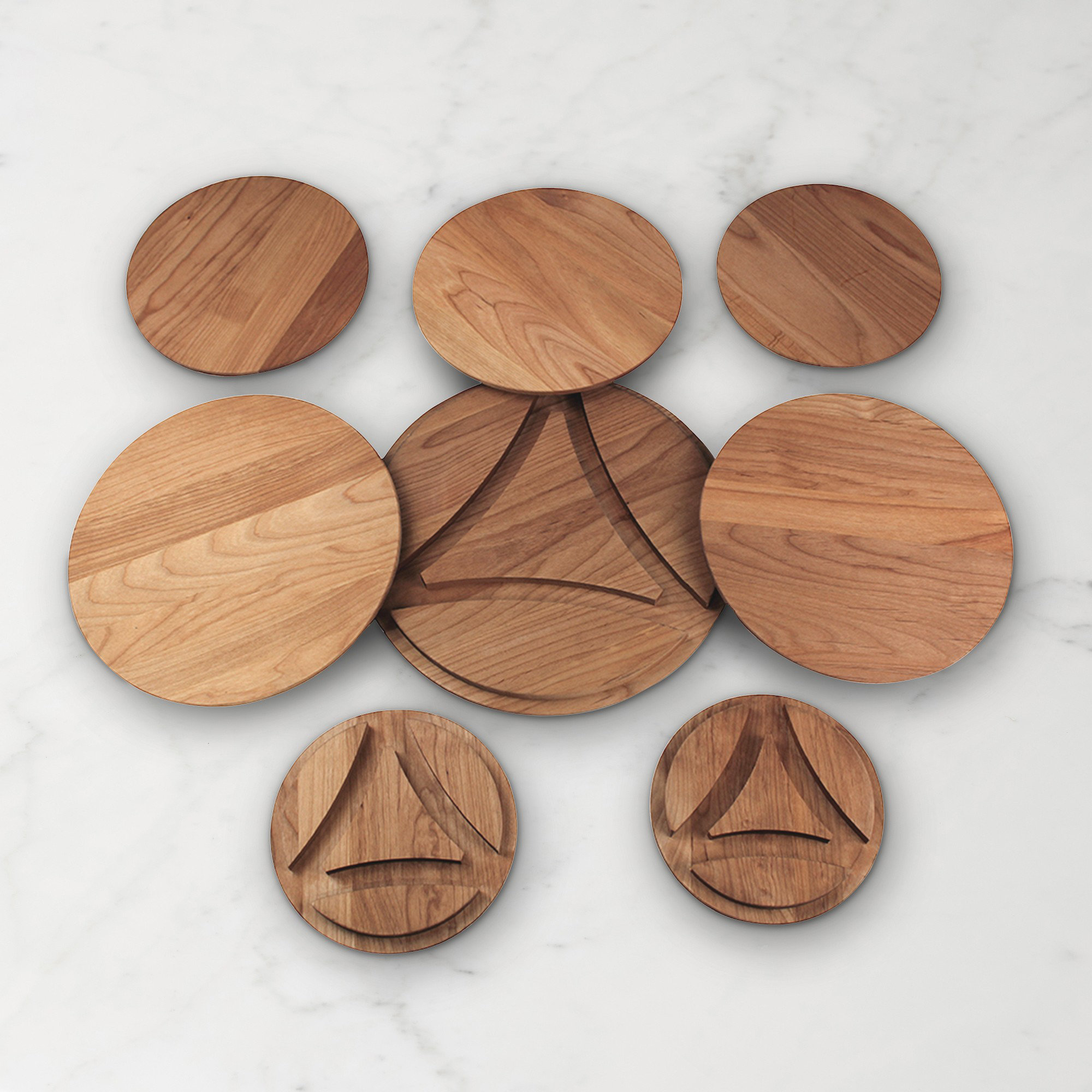 Kitchension Cookware Stand Wood Trivets Set | Wayfair