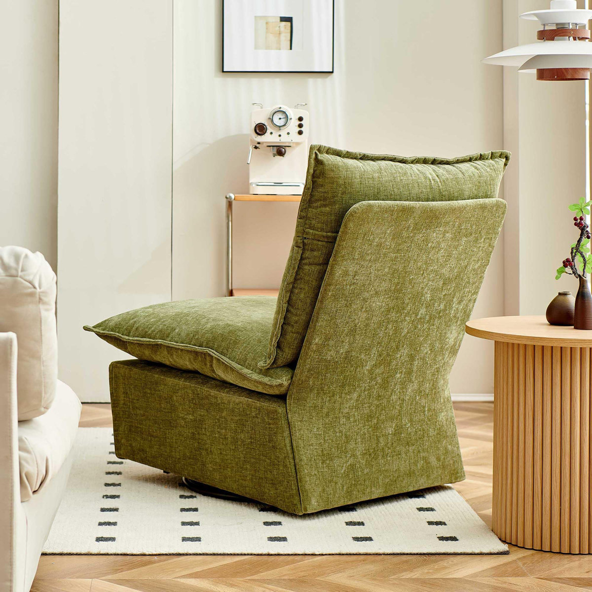 Ebern Designs Swivel Accent Chair With Rocking & 360° Rotation, Modern ...