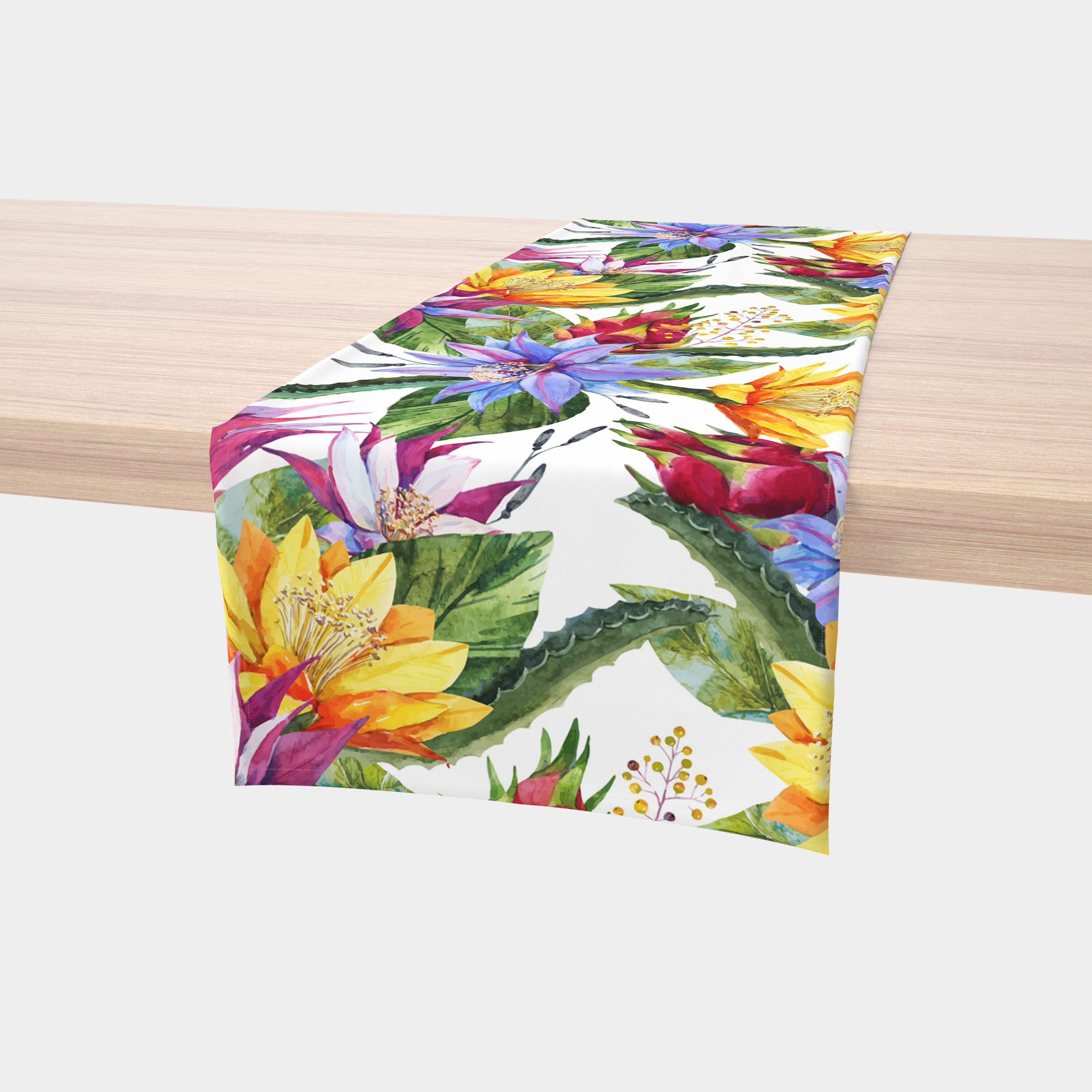 East Urban Home Table Runner, 100% Cotton, Floral 191 | Wayfair