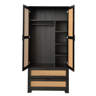 Bay Isle Home™ Solid Pine Wood Rattan Closet with 2 Drawers & Reviews ...