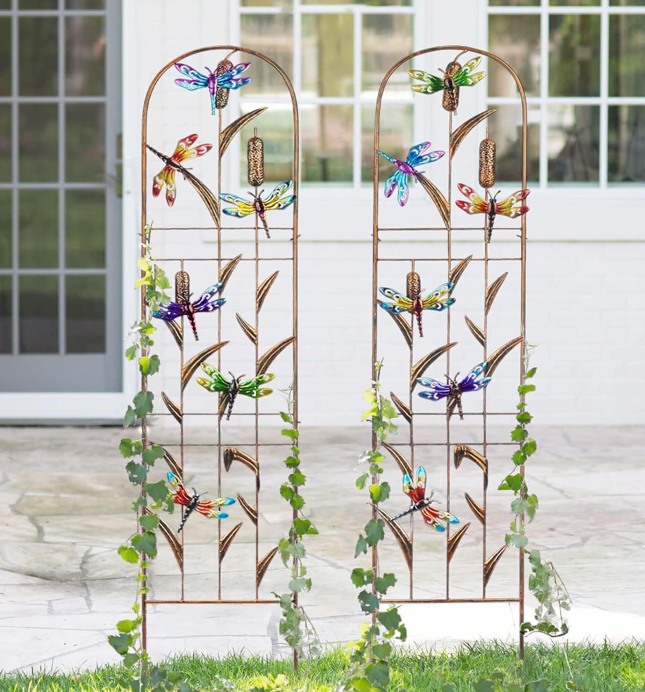 August Grove® 2 - Pack 60 - Inch High Metal Garden Trellises ...