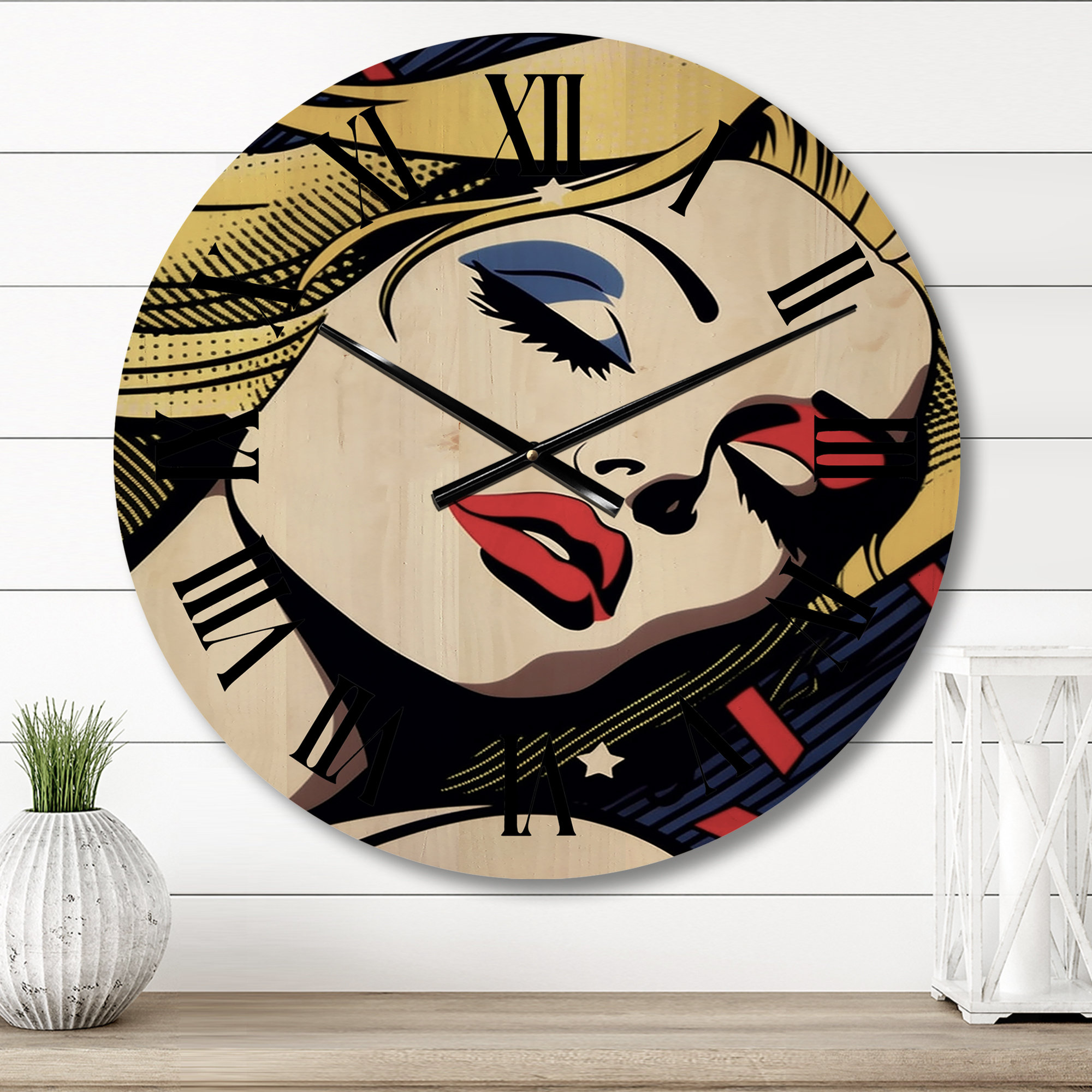 East Urban Home Retro Woman Portrait Pop art II - Woman Pop Art ...