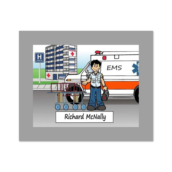 Printed Perfection Personalized EMT, Paramedic, Ambulance - Male ...