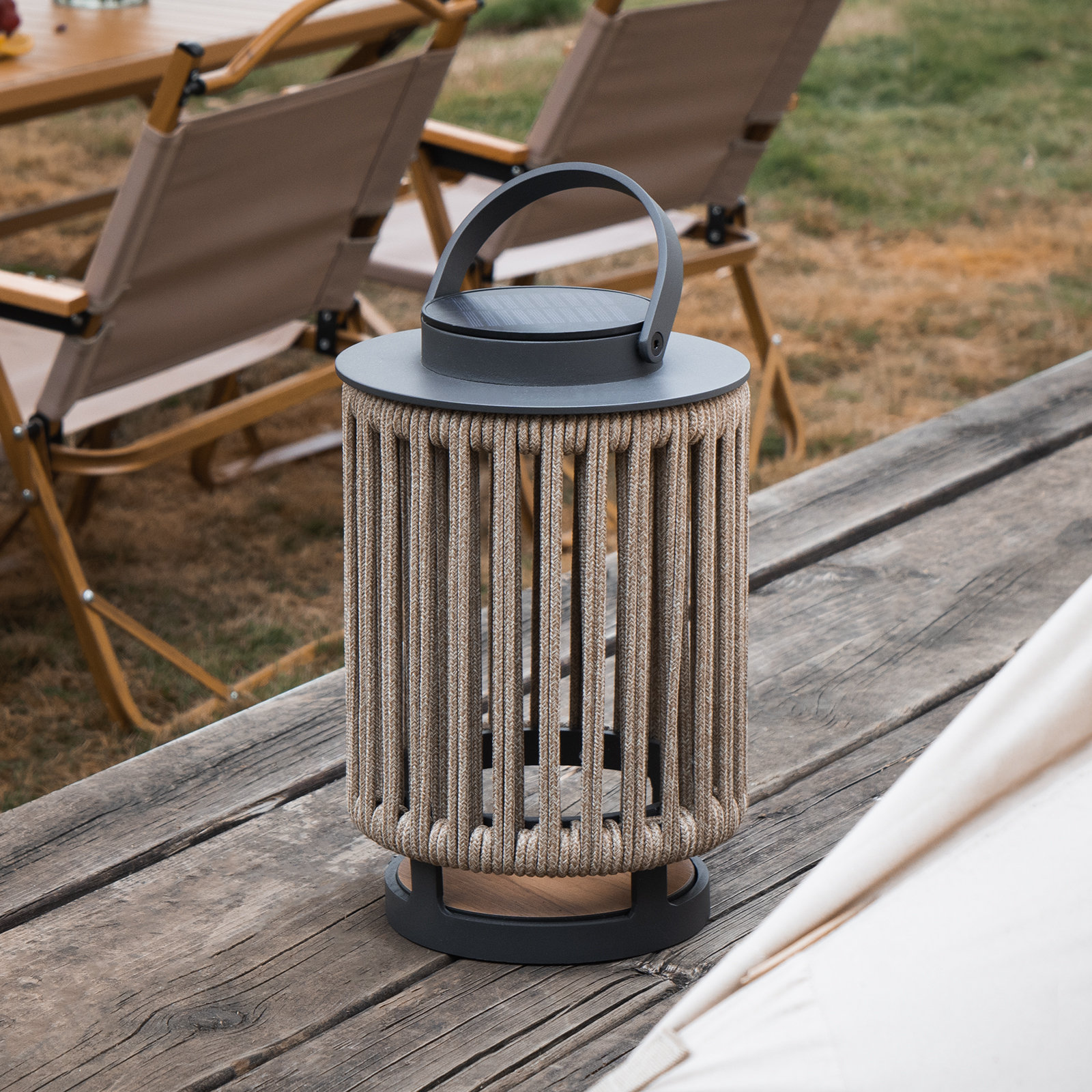 LebenLiebe Outdoor Solar Lights Patio Decorative Lanterns Aluminum ...