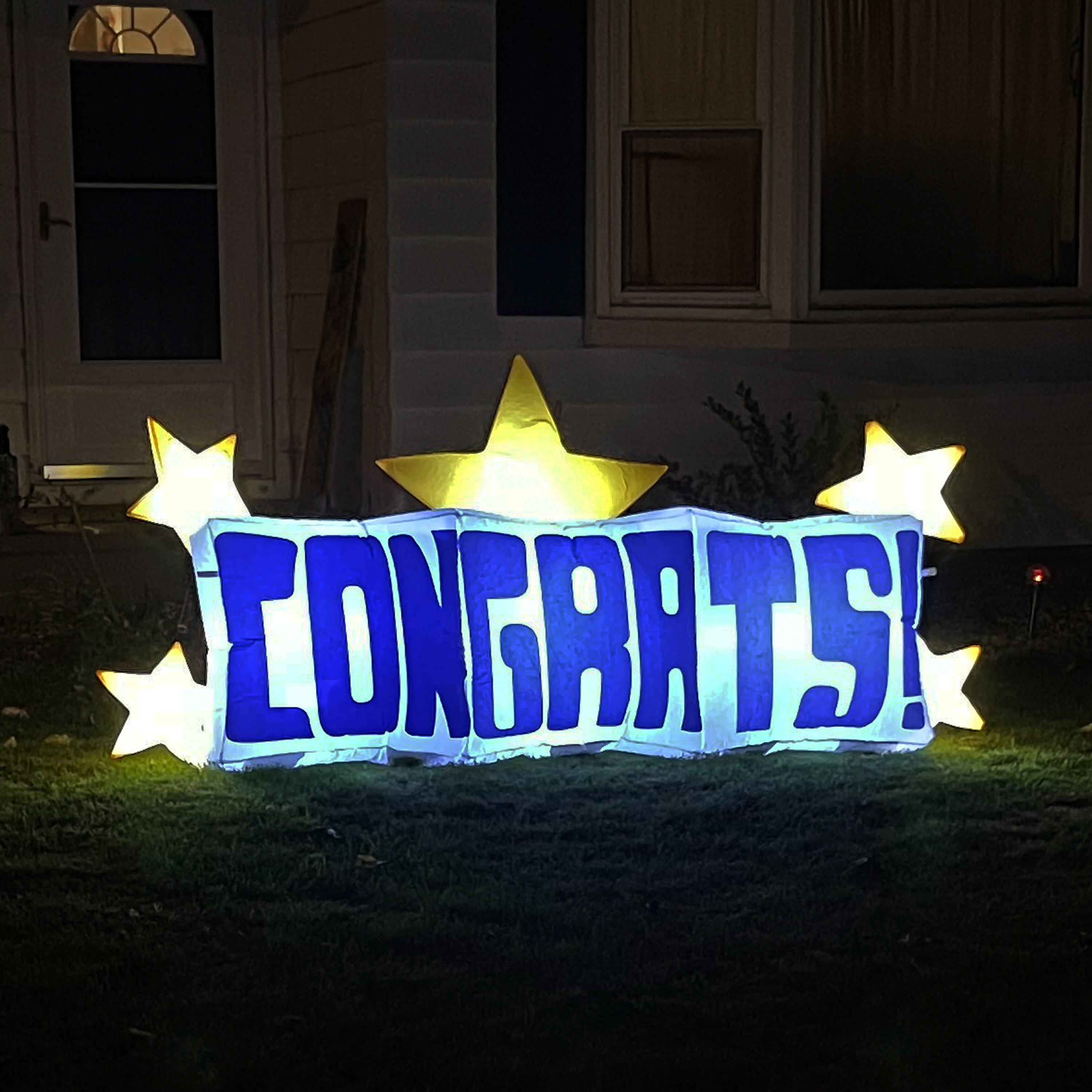 The Party Aisle™ Inflatable Party Decoration Congrats Star Banner for ...
