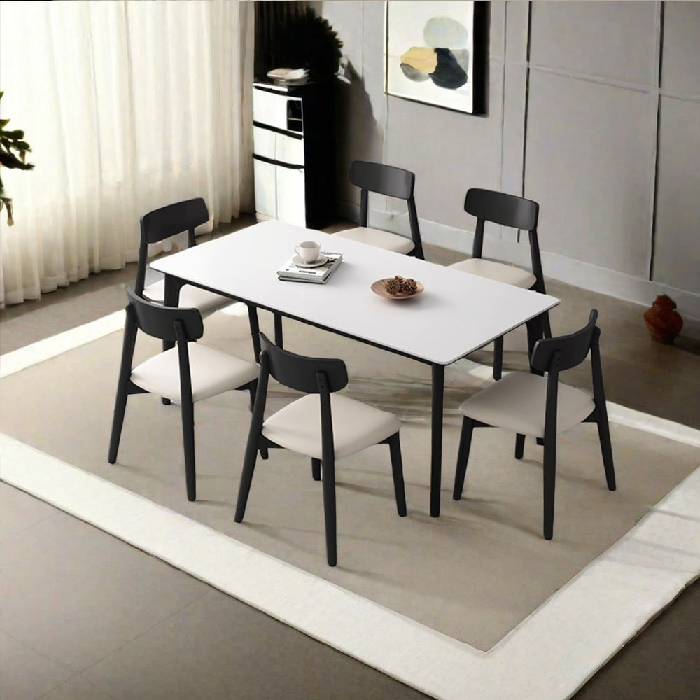 ZKuylo Modern simple rectangular dining table sets. | Wayfair