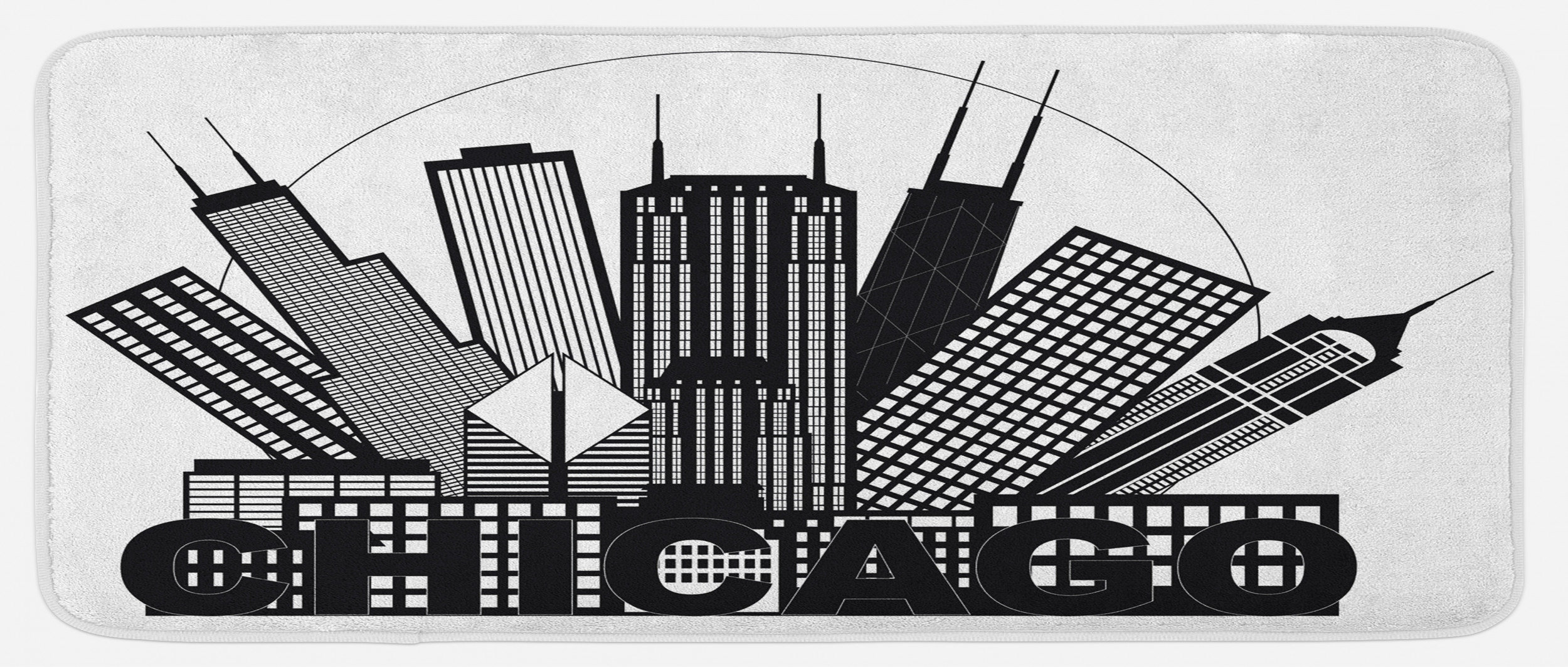 East Urban Home Chicago Skyline Kitchen Mat | Wayfair