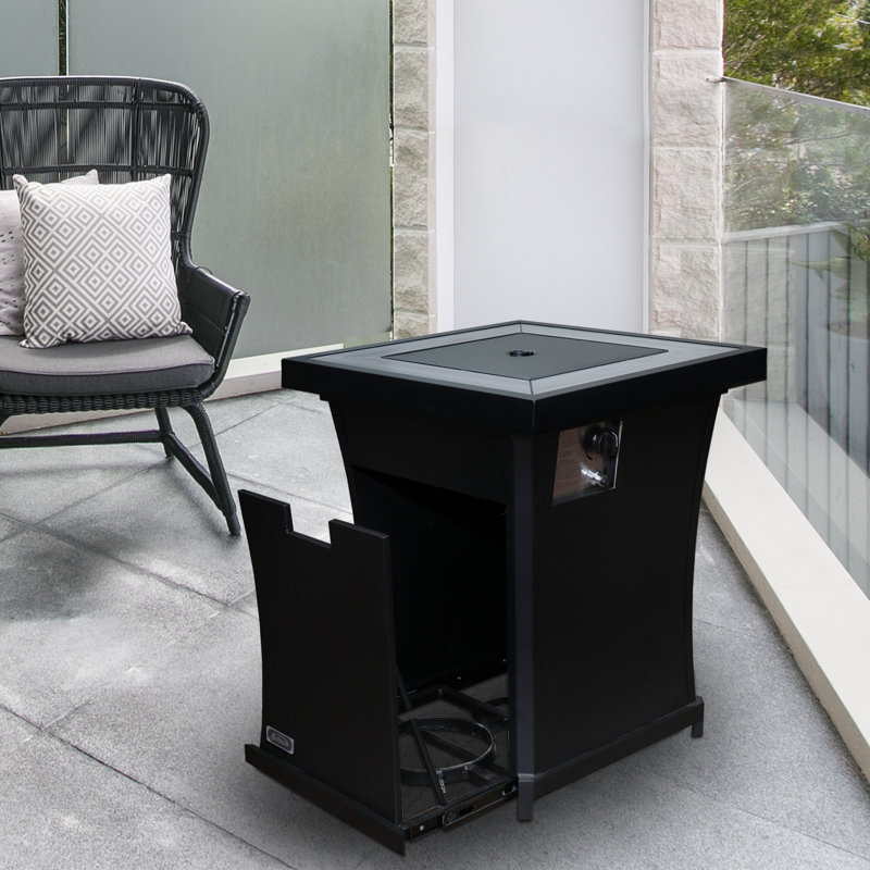 Sunbeam Urban Aluminum Ceramic Top Propane/Natural Gas Column Fire Pit ...
