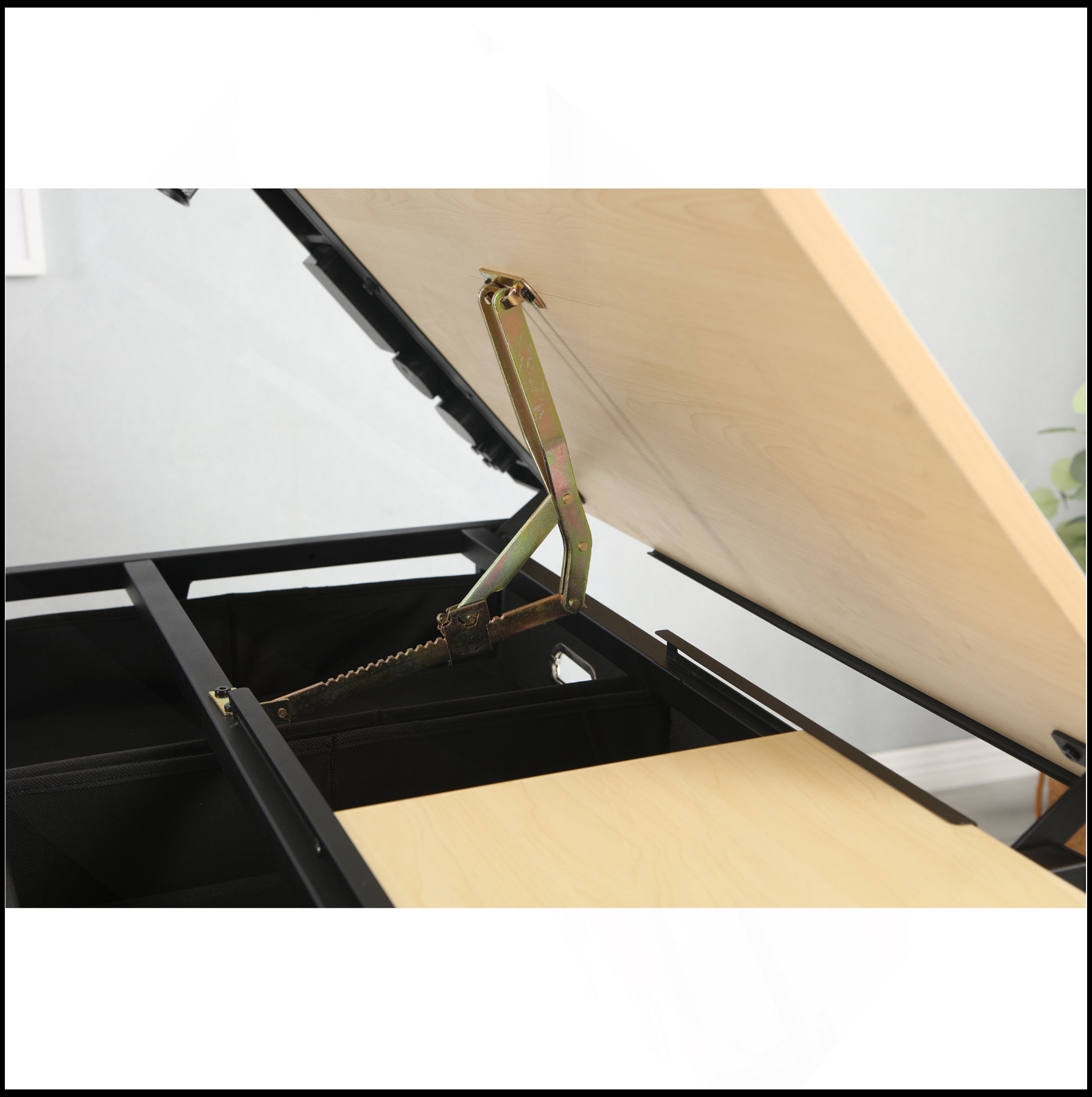 Inbox Zero Adjustable Drawing Drafting Table Desk With 2 Drawers For ...