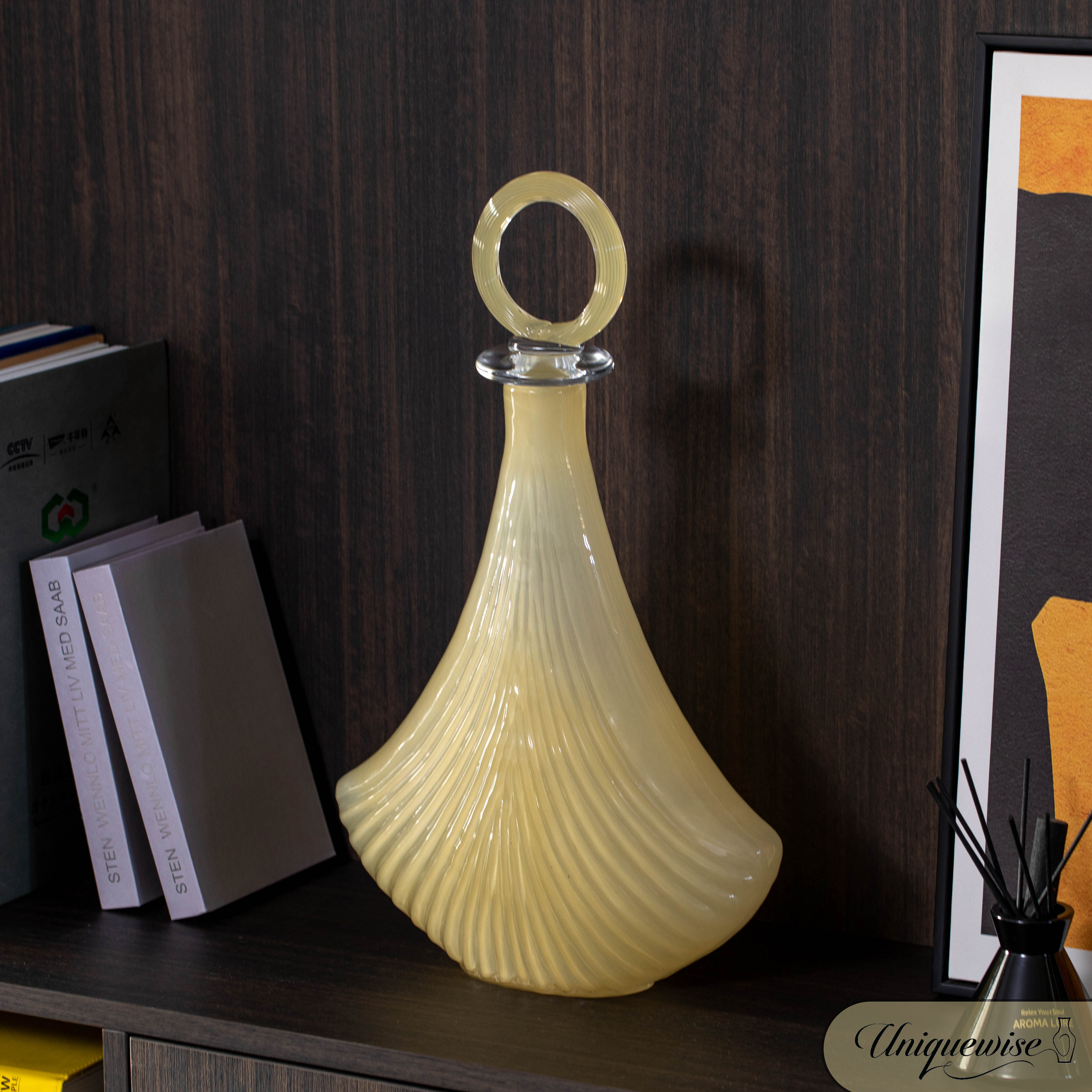 Uniquewise Unique 16-Inch Decanter-Inspired Glass Vase - Ideal ...