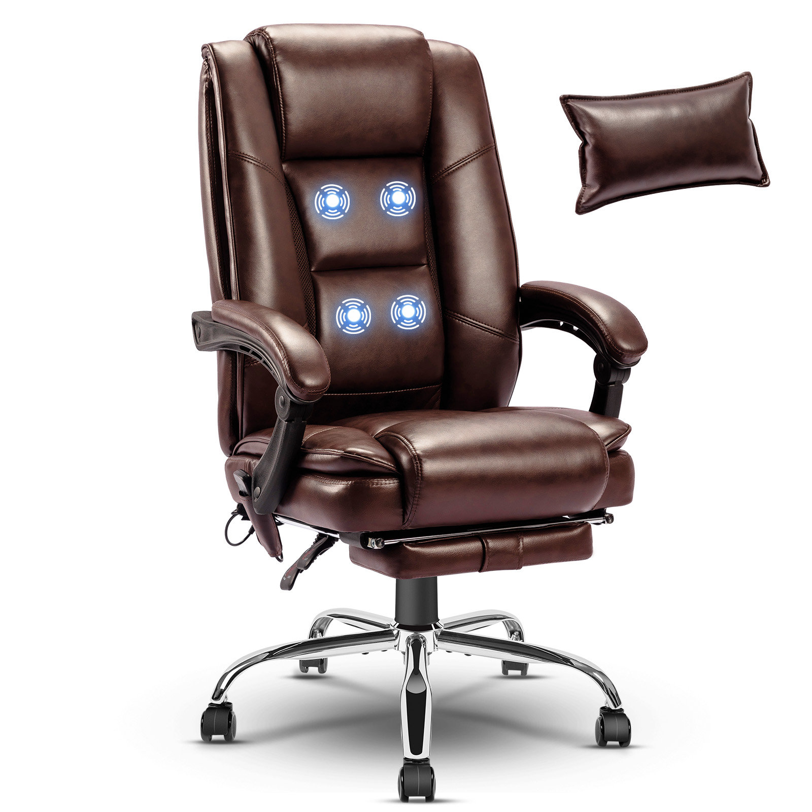 Red Barrel Studio® Daleshia Faux Leather Commercial Use Executive Chair ...