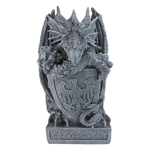 Design Toscano Arthurian Dragons Shield Statue & Reviews | Wayfair