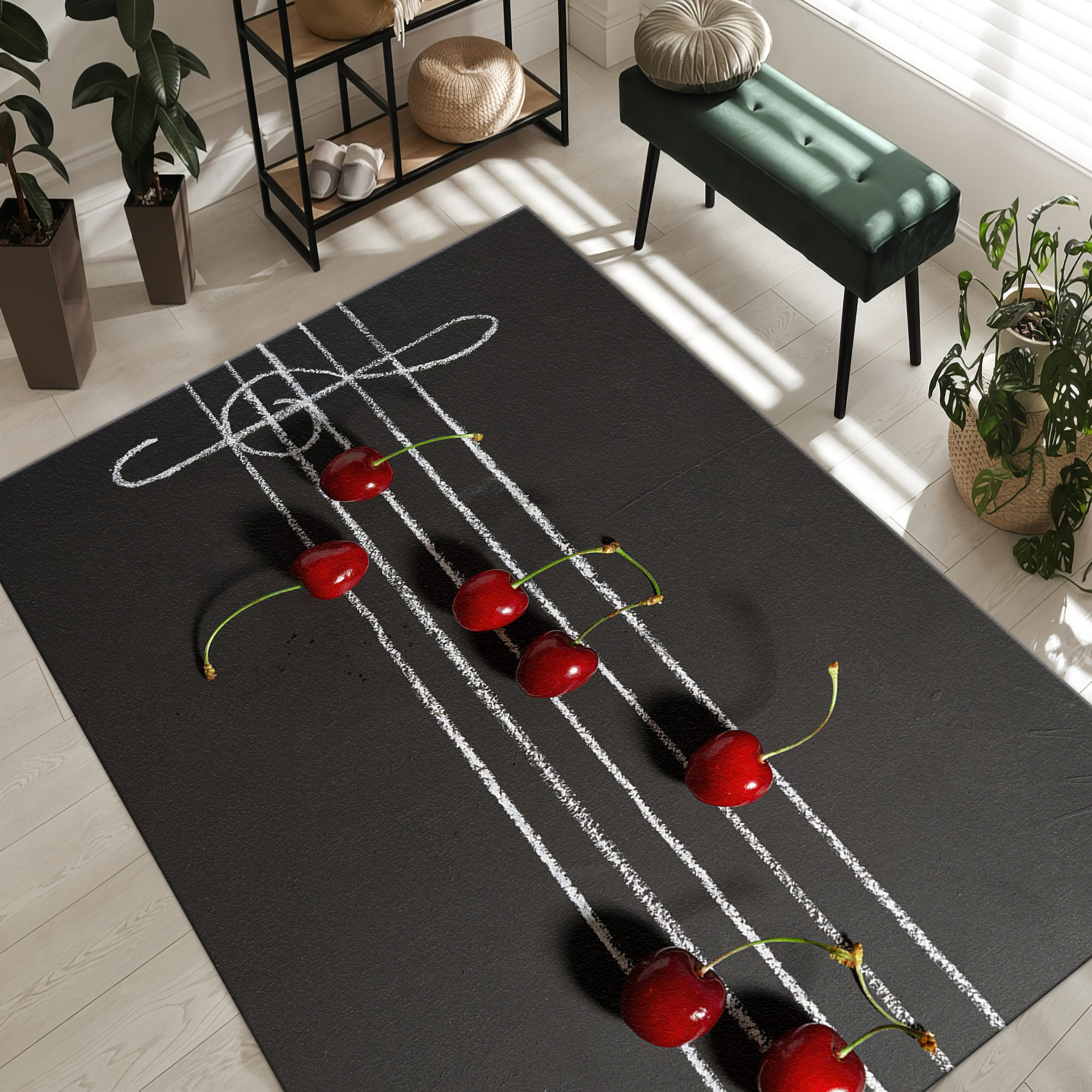 East Urban Home Chic Botanical Pattern With Pile Soft Type Printed Rug ...