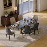 Everly Quinn Hobart Modern Dining Table with Rectangular Sintered Stone ...