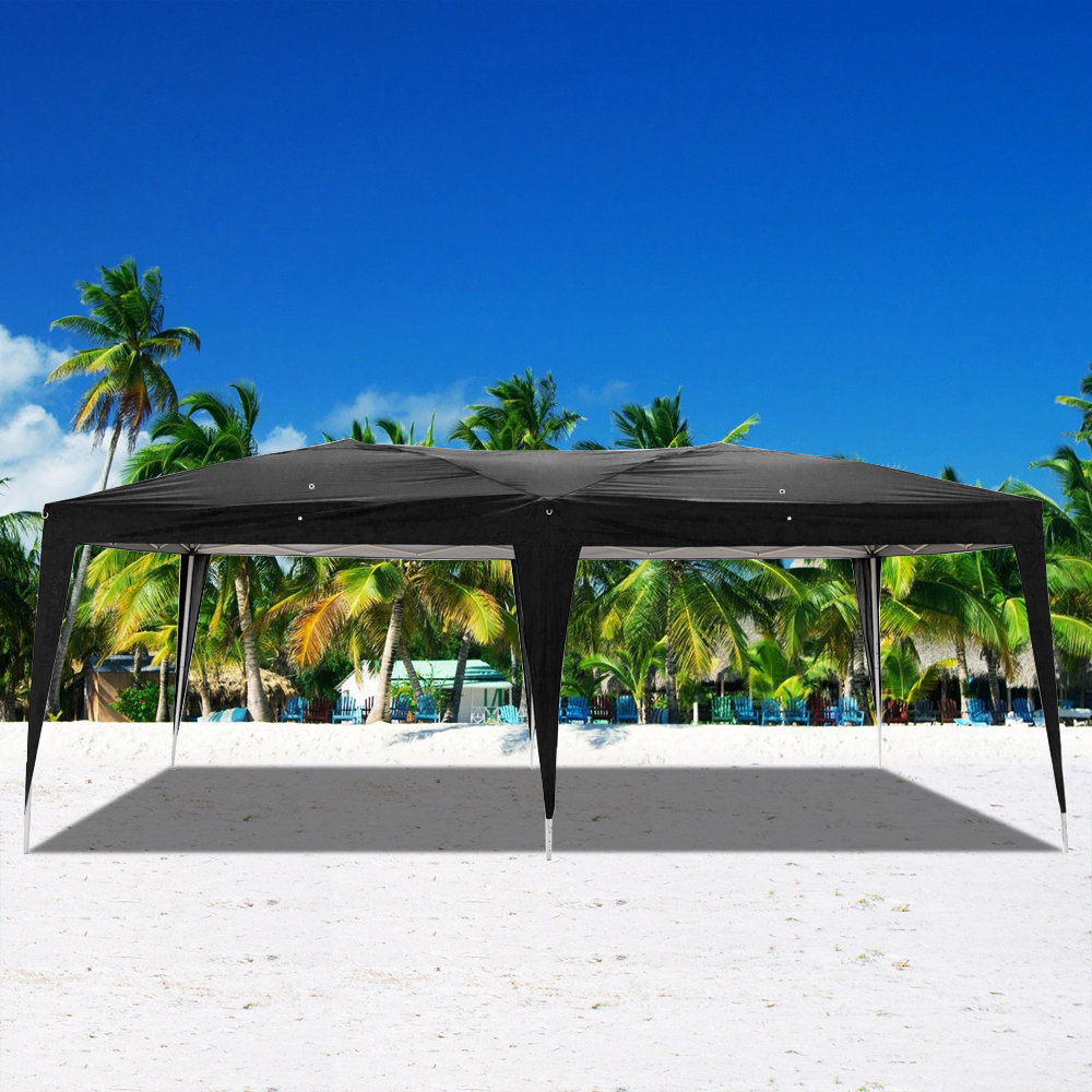 Ktaxon 20 Ft. W x 10 Ft. D Steel Pop-Up Canopy with Four 10 FT. Windows ...