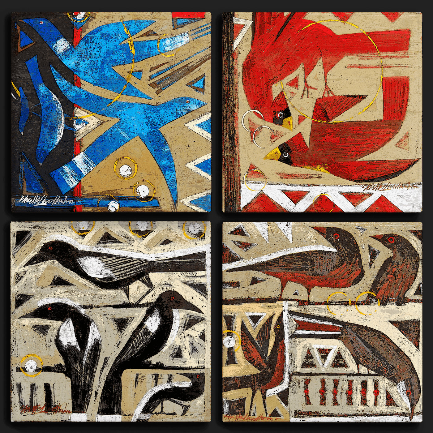 Red Barrel Studio Spirit Birds: Impressionistic Metal Box Art ...