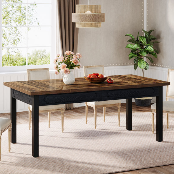 Millwood Pines 63" Modern Dining Table, Kitchen Table For 4-6 People ...