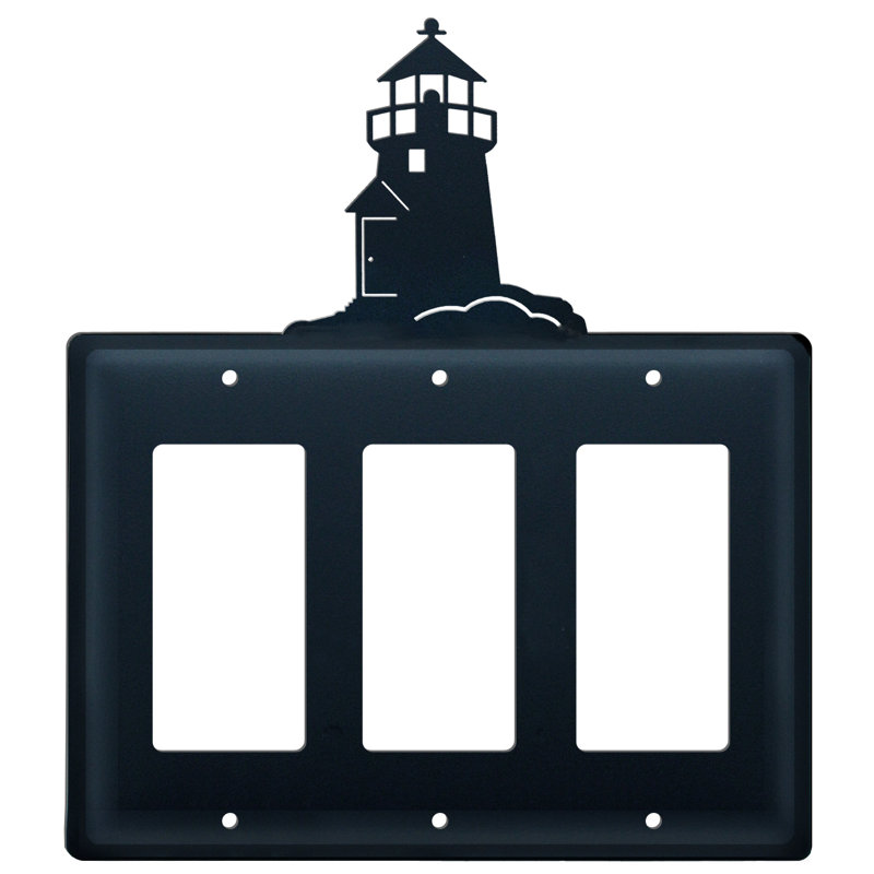 Village Wrought Iron Lighthouse 3-Gang Rocker Wall Plate | Wayfair