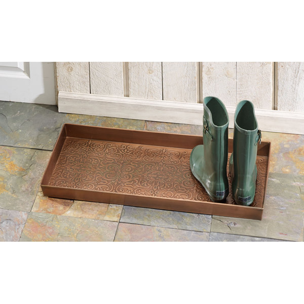 HFLT Enchanted Scroll 30 in. x 13 in. Indoor Boot Tray & Reviews | Wayfair