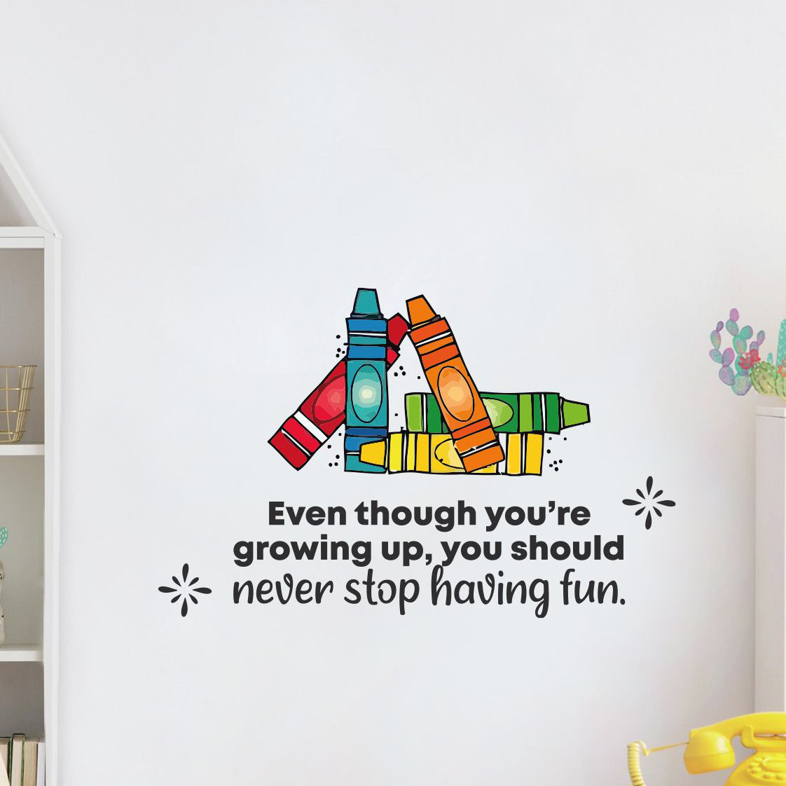 Zoomie Kids Having Fun School Classroom Cartoon Quotes Wall Decal | Wayfair