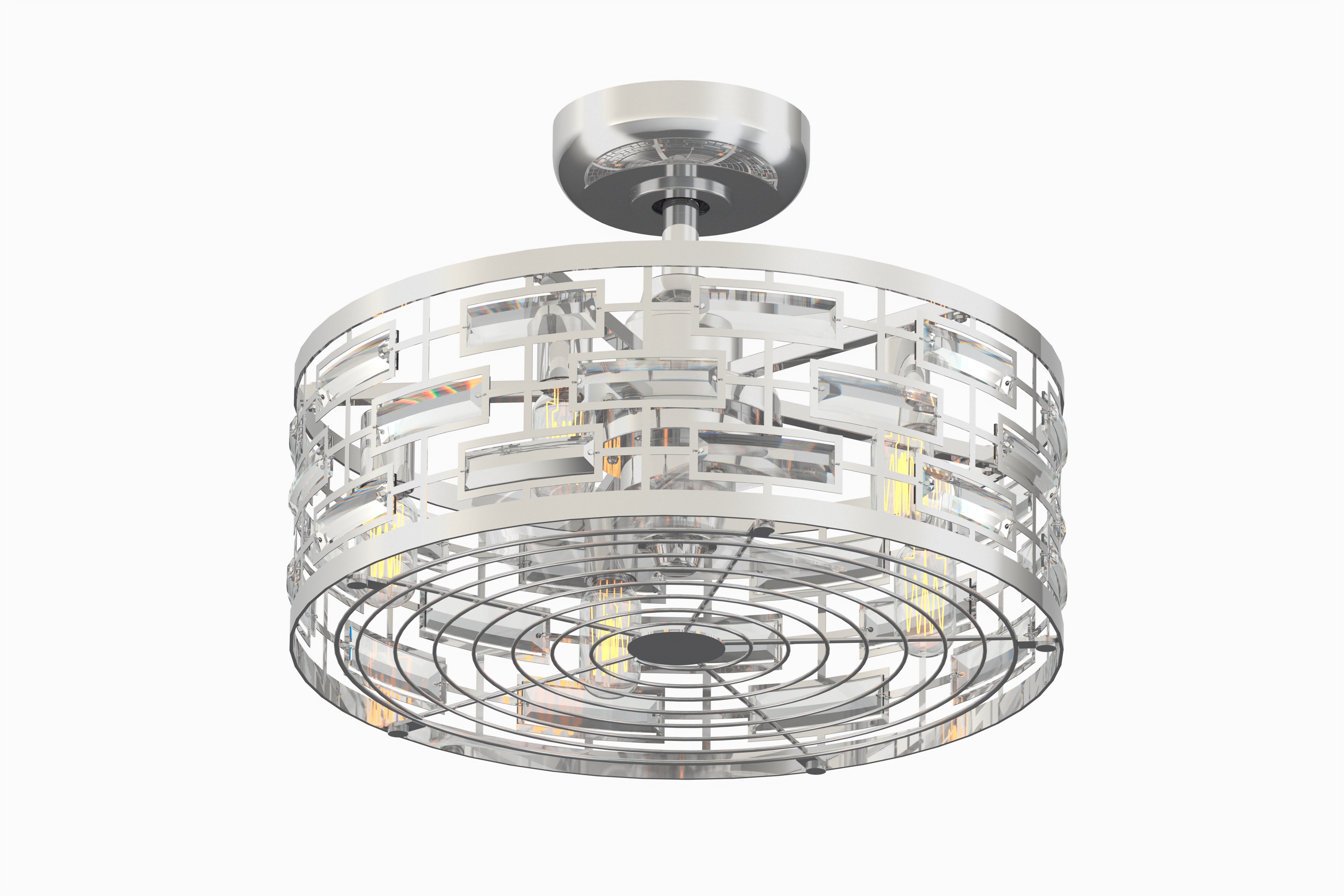 Fanimation Klout 22 inch Indoor Ceiling Fandelier with LED Light Kit ...