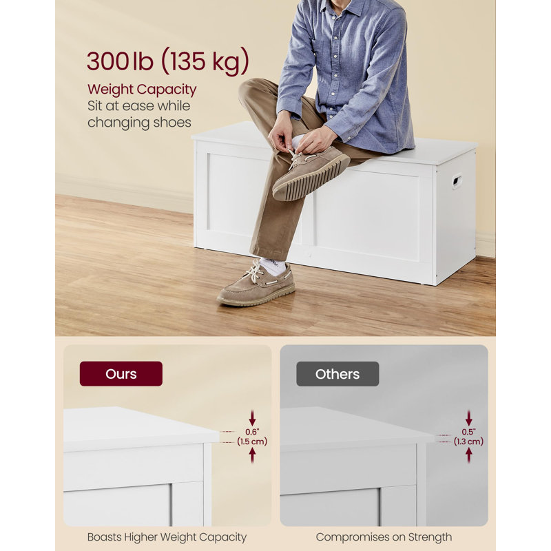 Red Barrel Studio® Storage Box With 2 Safety Hinges, Storage Shoe Bench ...