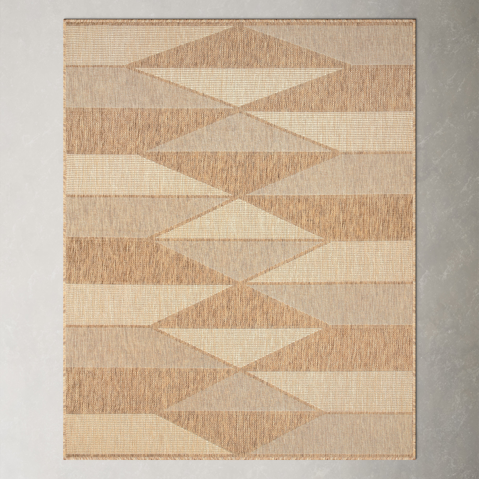AllModern Rogan Geometric Indoor / Outdoor Area Rug in Beige/Brown ...