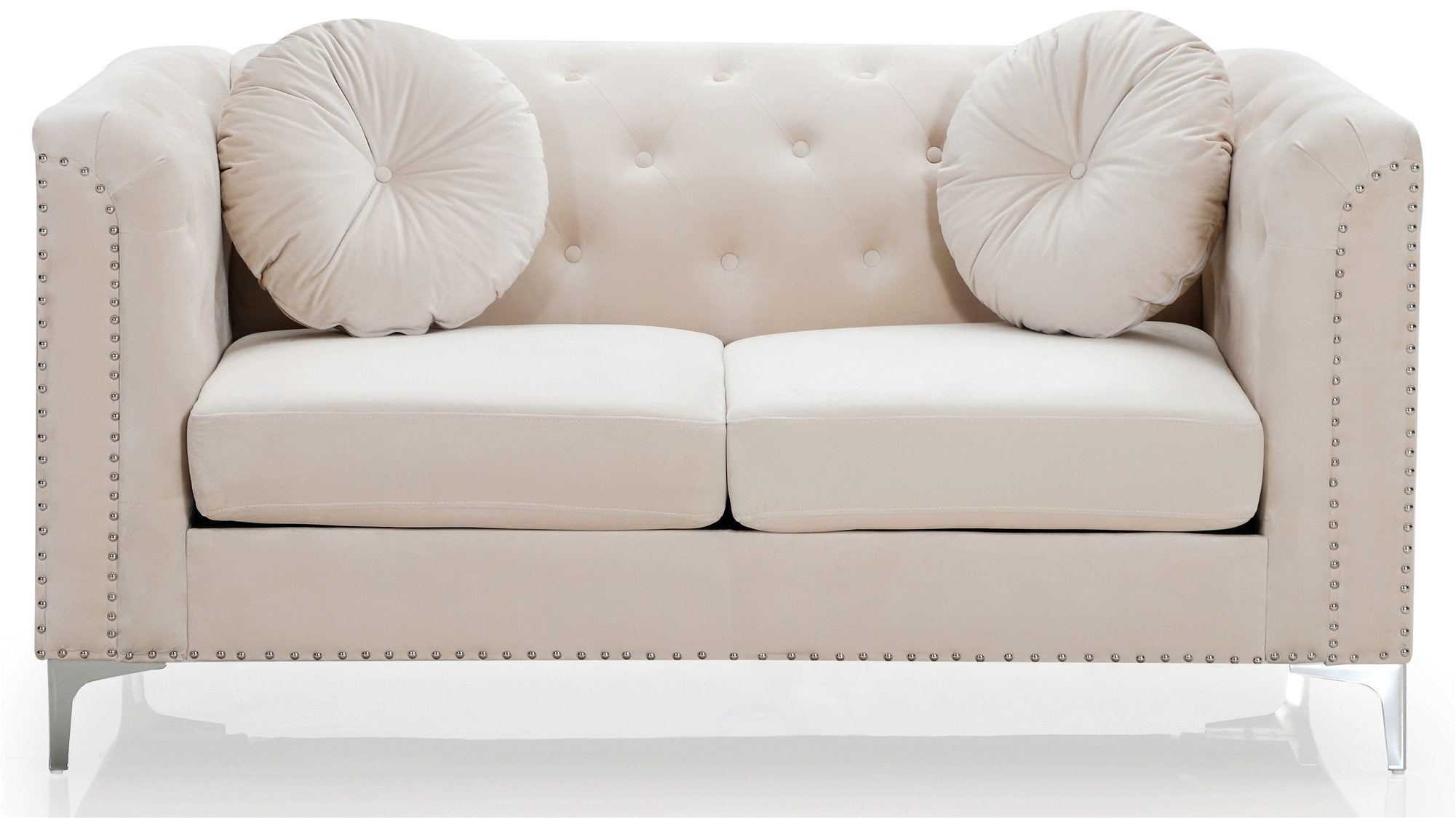 Inbox Zero Marliz Fabric 62'' Reception Loveseat - Wayfair Canada