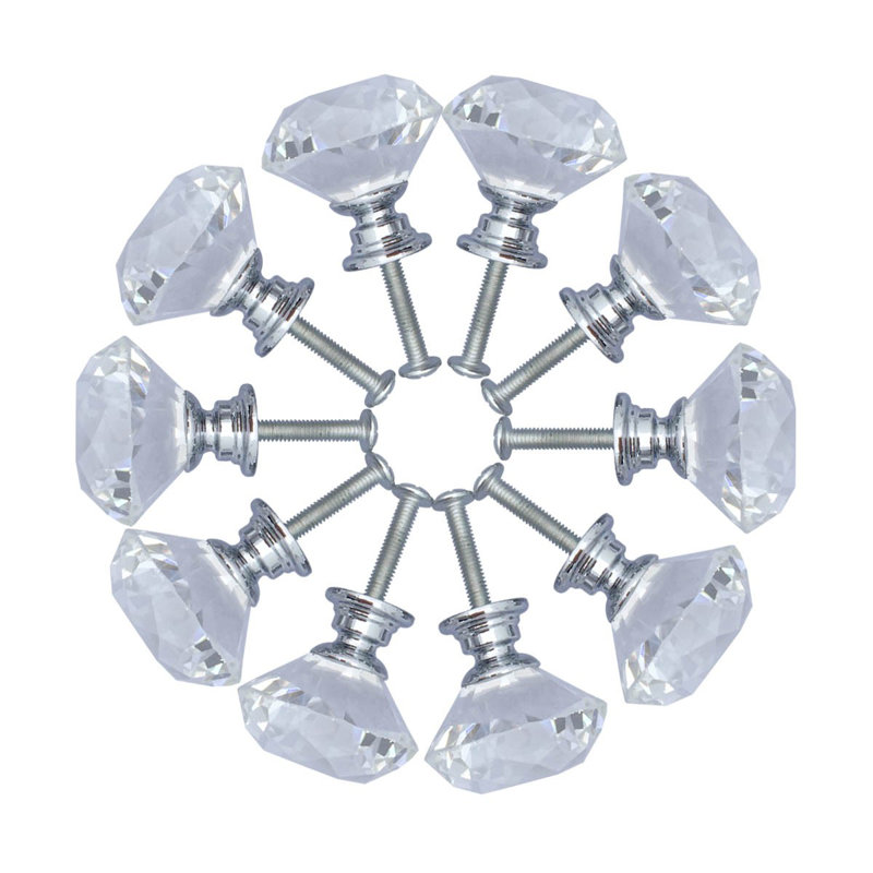 The Renovators Supply Inc. Glass Cabinet Knobs Diamond Shape Pull ...